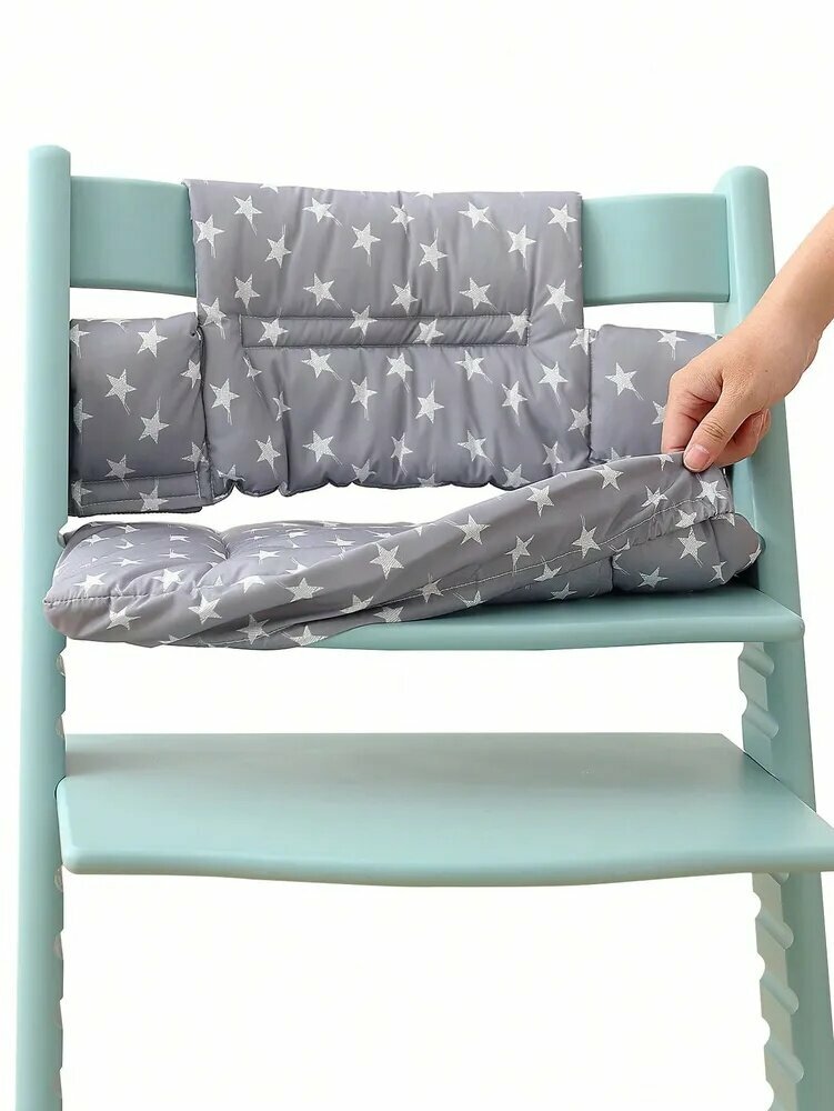 Чехол для детского кресла, средней толщины, съемный, совместим с высокими стульчиками и стульями для кормления серии Stokke TT модель с модель с рисунком звезд