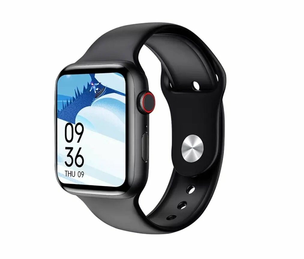 Смарт-часы MyPads "Smart Watch W26 Plus", цинковый сплав, ЭКГ, мониторинг сна, чёрный