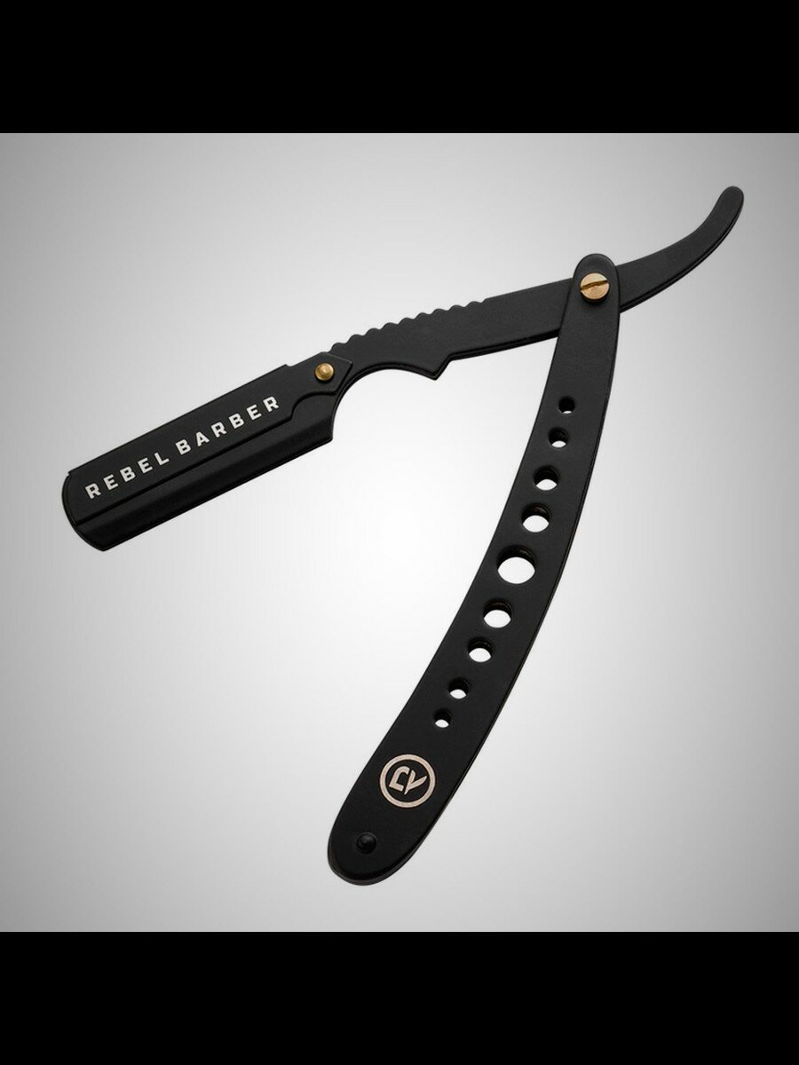 REBEL BARBER Predator Black Razor, Опасная бритва со сменным лезвием Predator Black