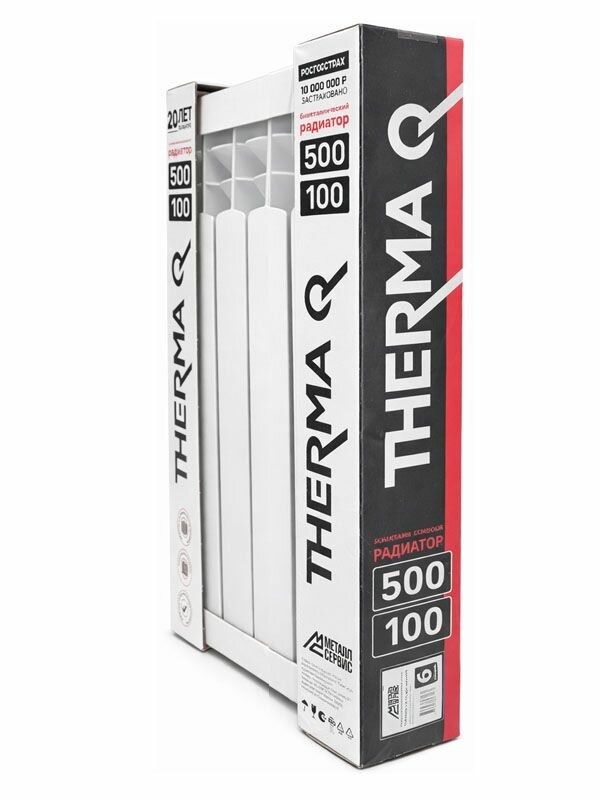 Радиатор биметаллический МС THERMA Q ECO 500/100 5 секций 795Вт (пр-во Россия)
