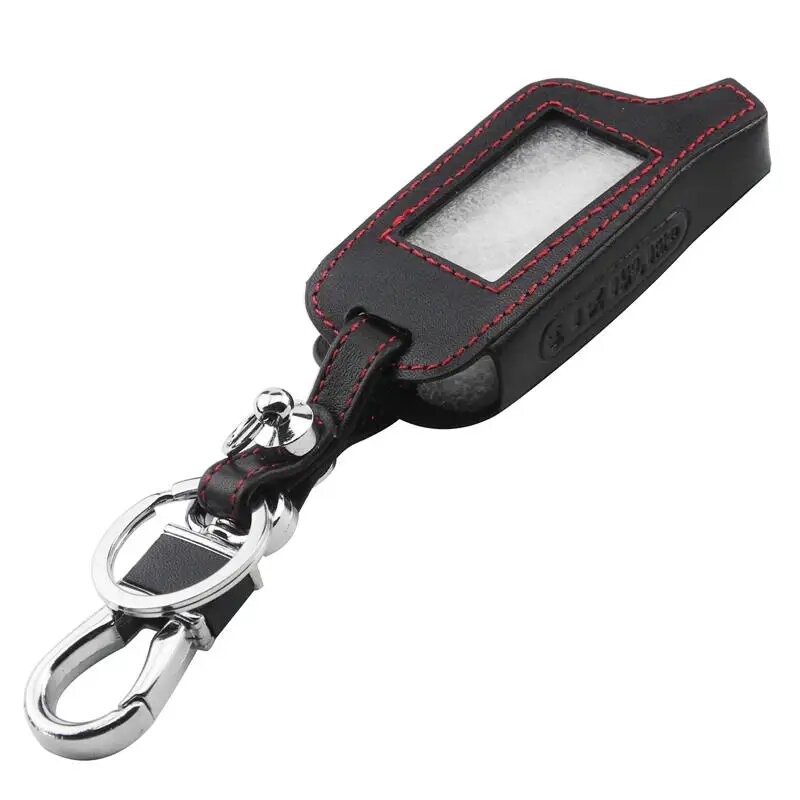 Jingyuqin новый кожаный автомобильный брелок для дистанционного управления X5 для Tomahawk X5 ЖК-дисплей с дистанционным управлением двусторонний чехол для ключей Red Thread