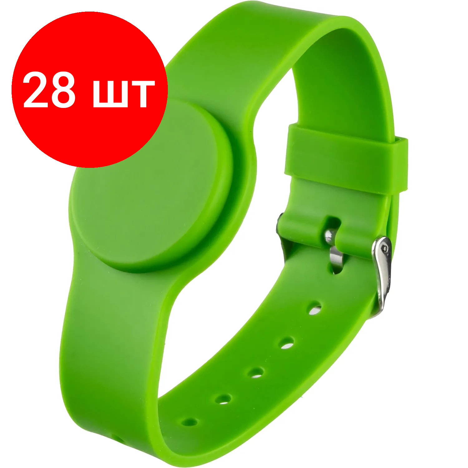 Комплект 28 штук, Браслет Bigtech EM-Marine, с застежкой (зеленый)