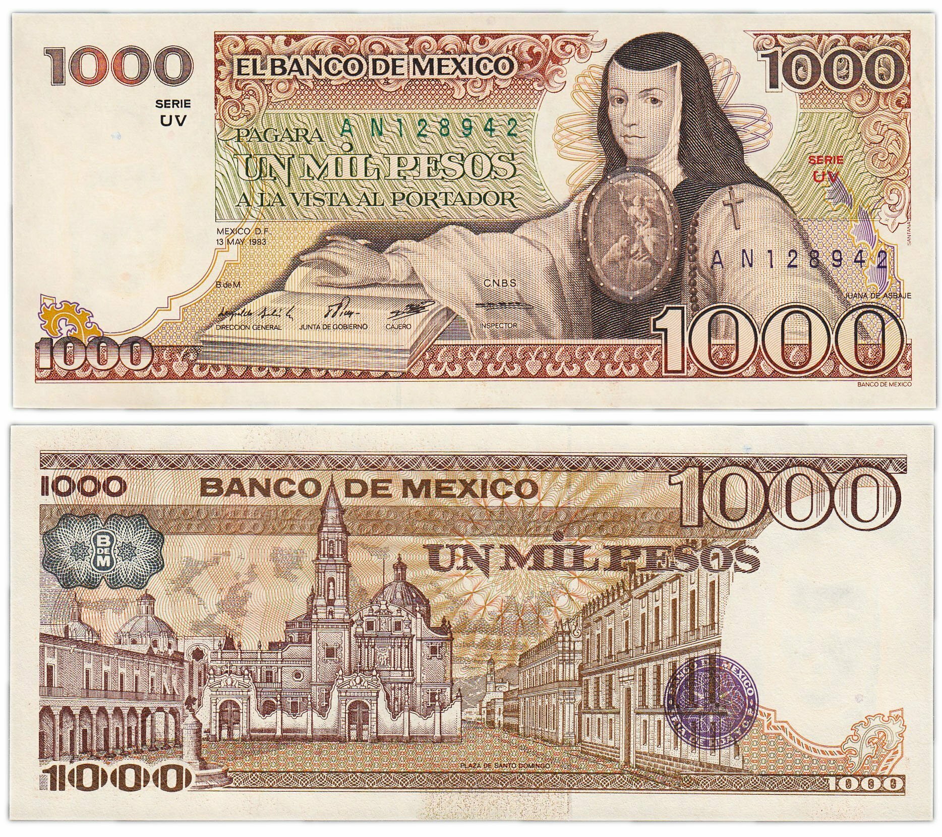 Мексика 1000 песо 1983 год Pick 80