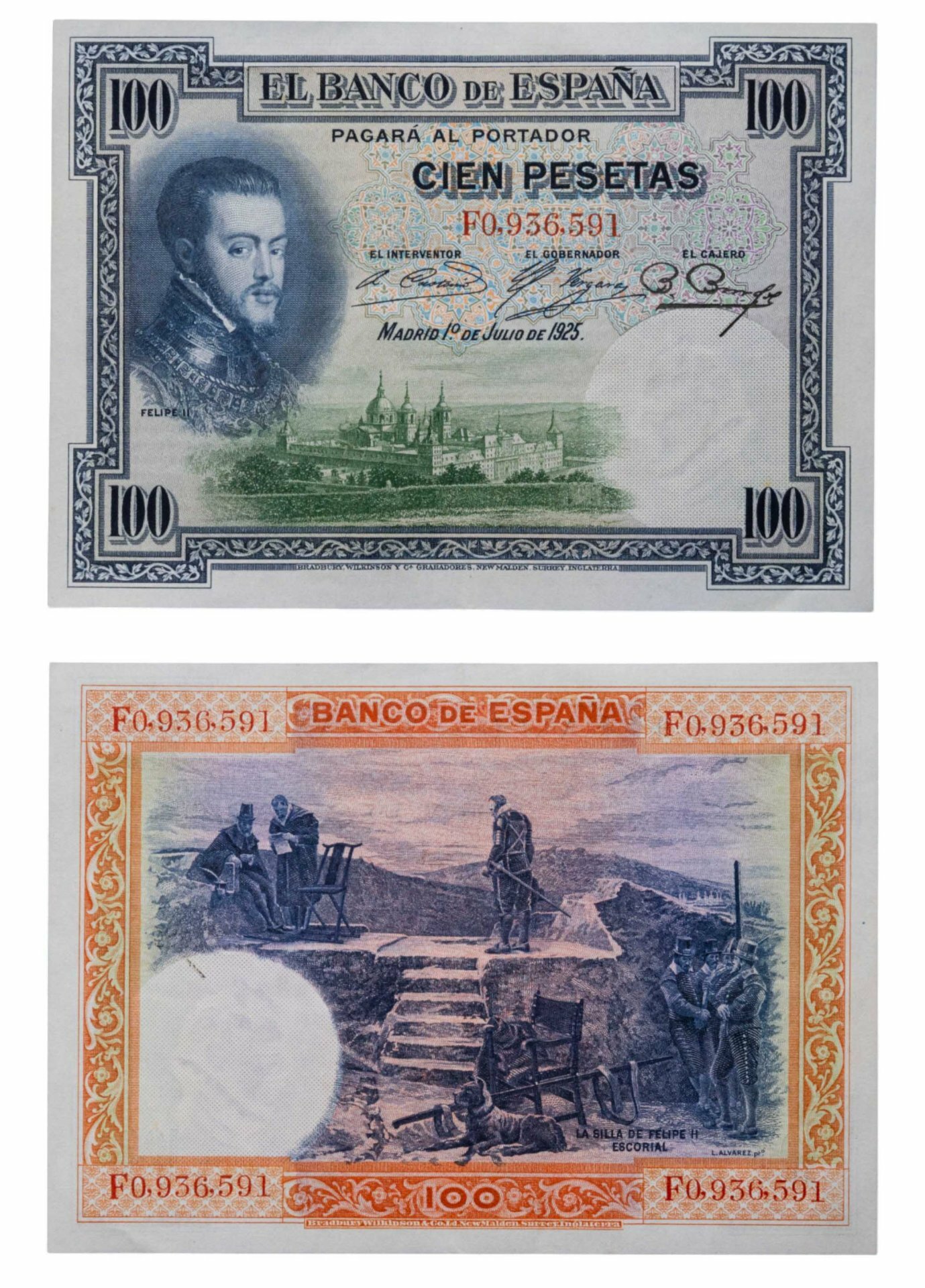 Испания 100 песет 1925 Pick 62c