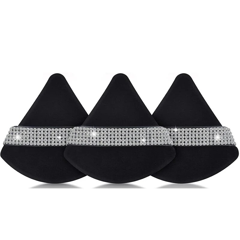 Треугольная бархатная пуховка для пудры