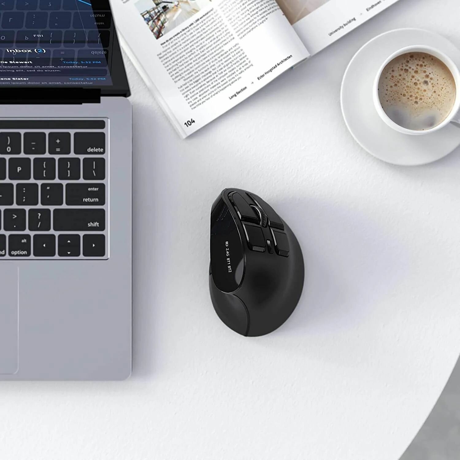 Вертикальная беспроводная мышь Wireless Ergonomic Vertical Mouse (IWG-SGM01) Black