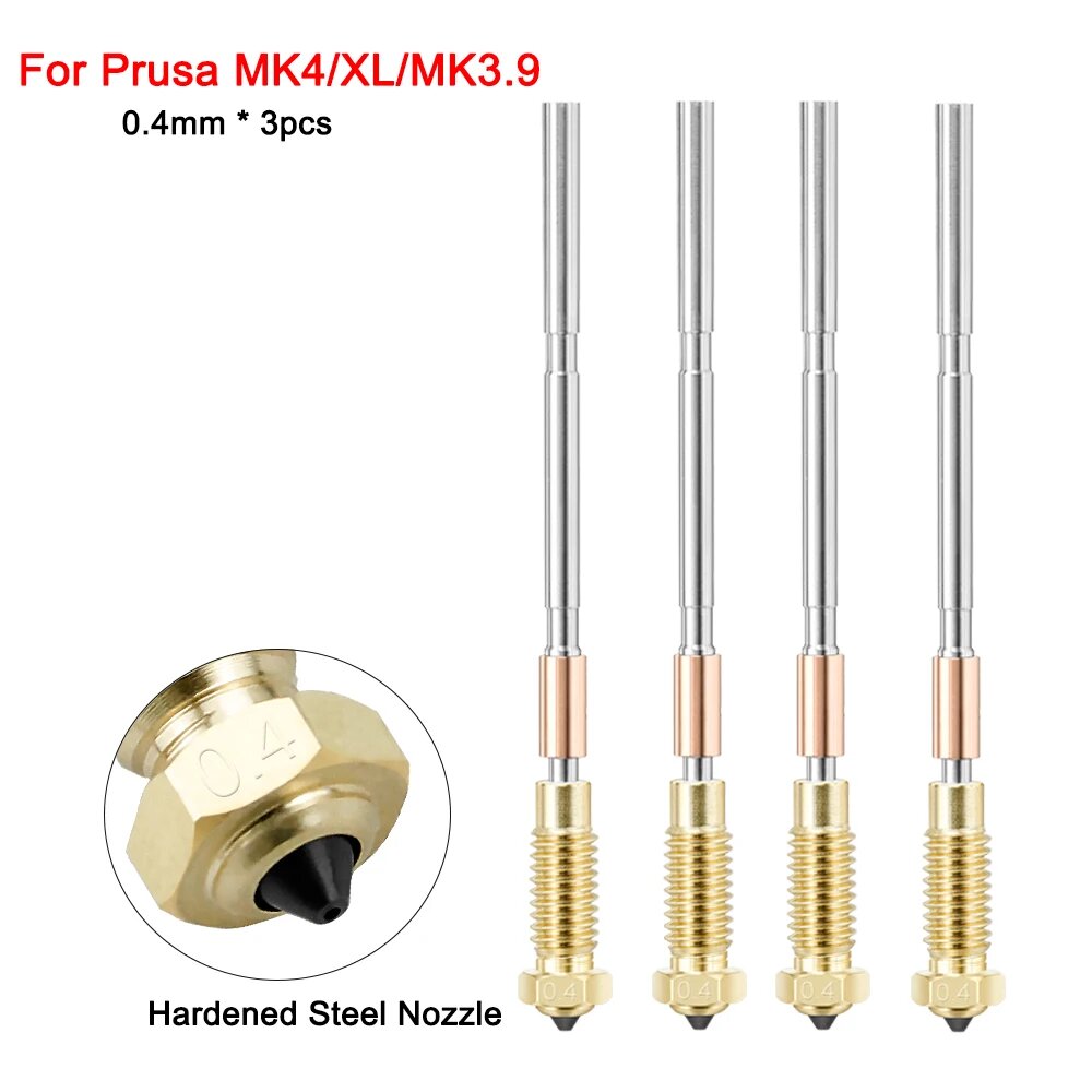 Форсунка 3D Prusa MK4/XL/MK3.9, 0.4мм, 3шт, зеленая