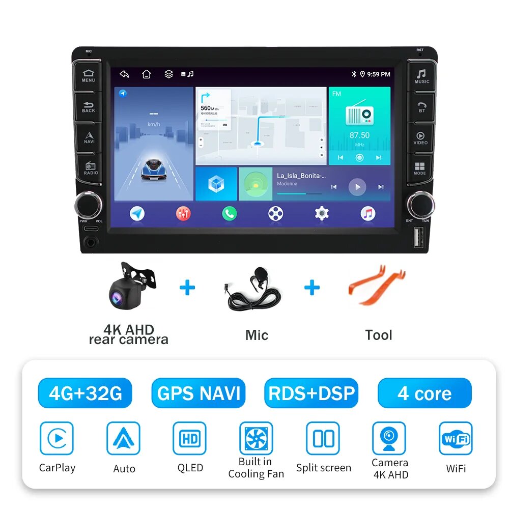 Android Радио для Volvo XC90 2002-2014, 4G+32G, Carplay, GPS, Камера 4K AHD