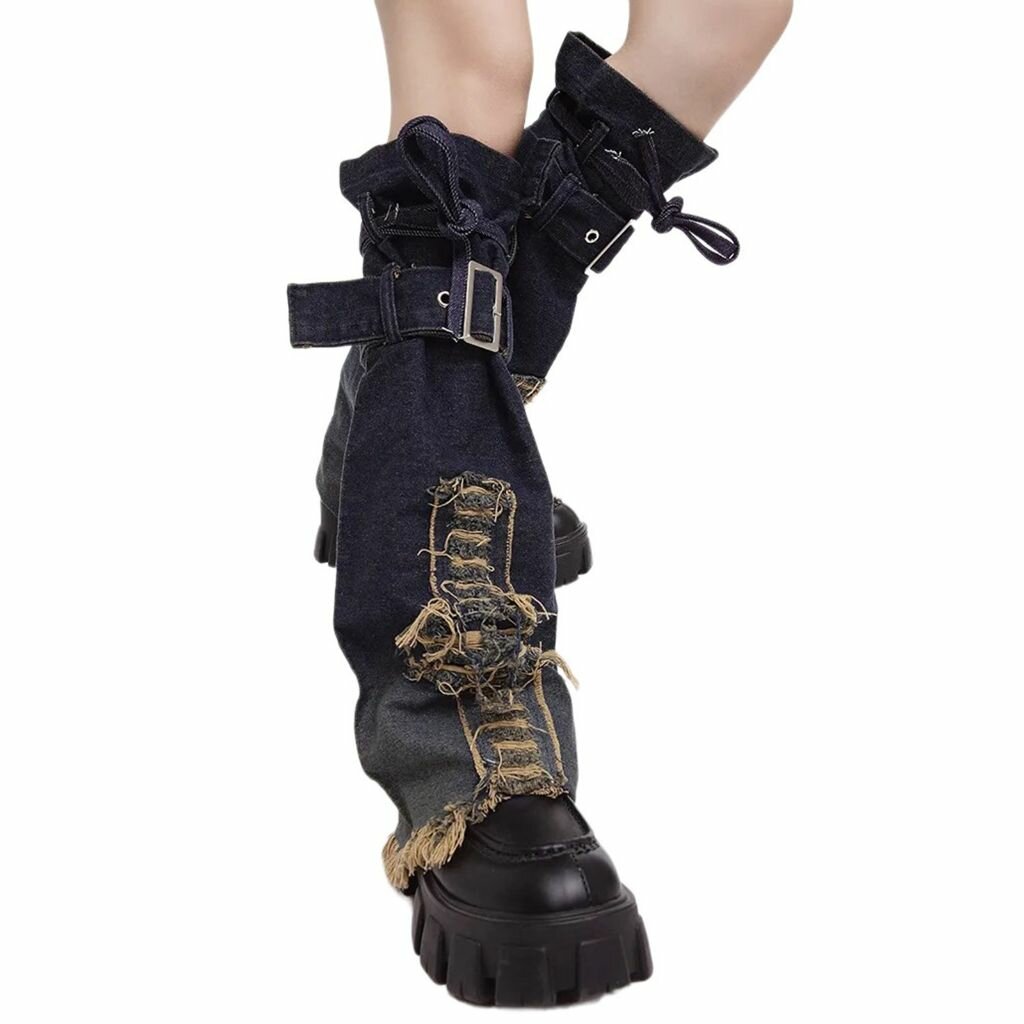 Джинсовый Чехол Для ног y2k-Cross blue