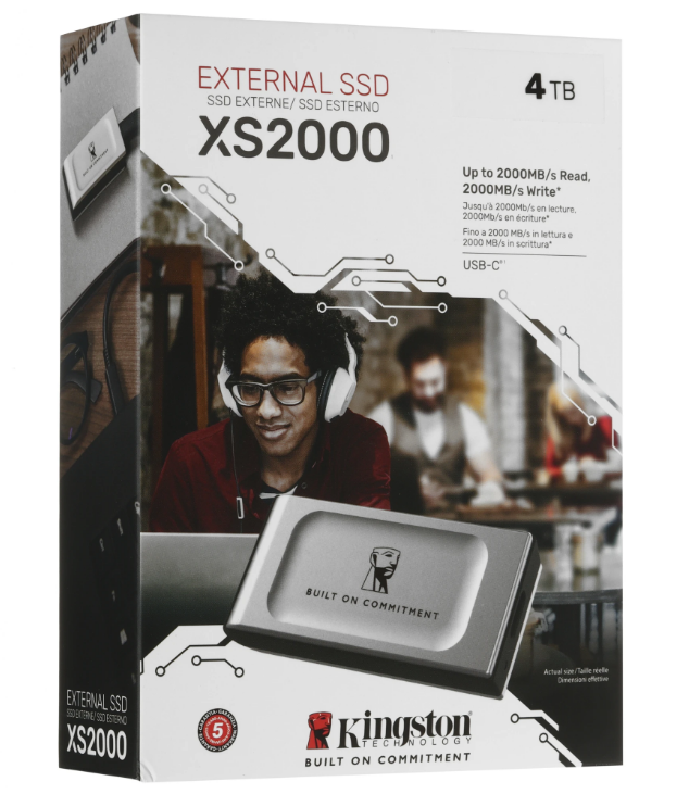 Внешний SSD диск KINGSTON SXS2000, 4000GB, USB 3.2, Type-C (SXS2000/4000G)