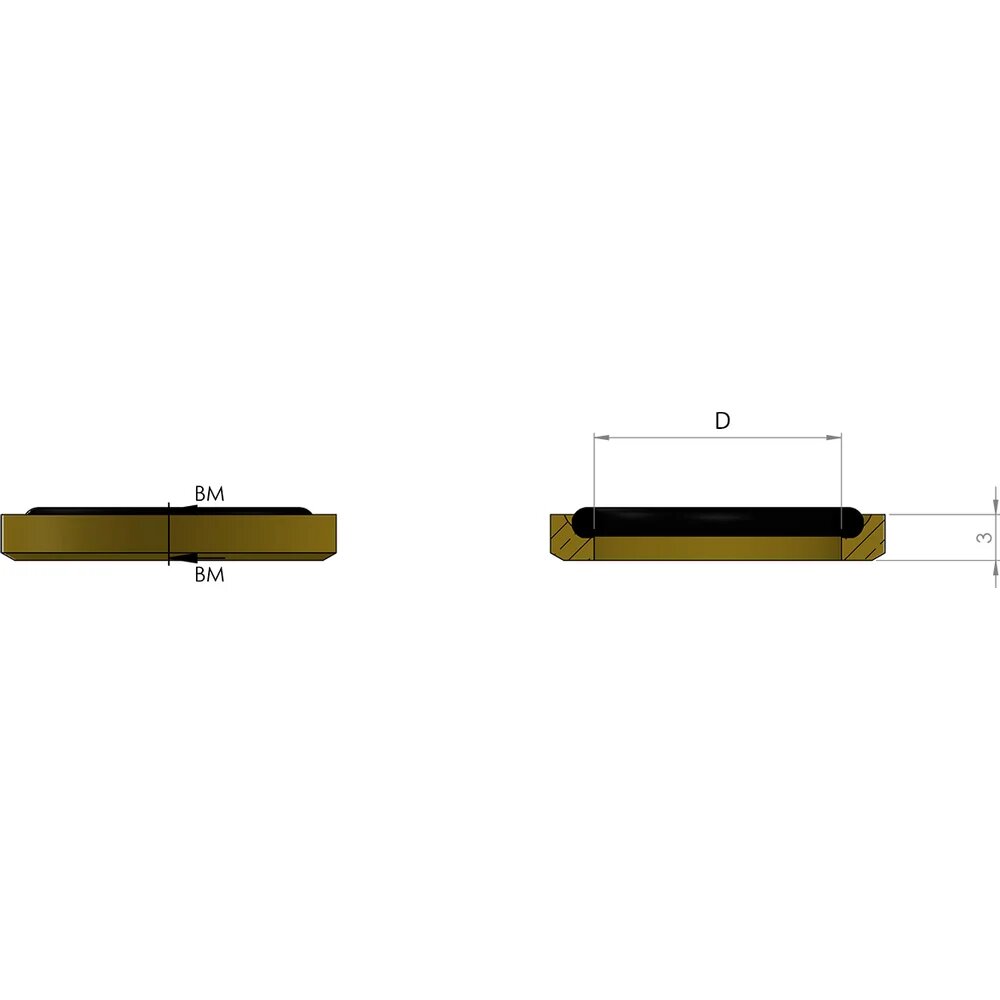 Кольцо упорное с уплотнителем M12 ORPASAN ORP 4842