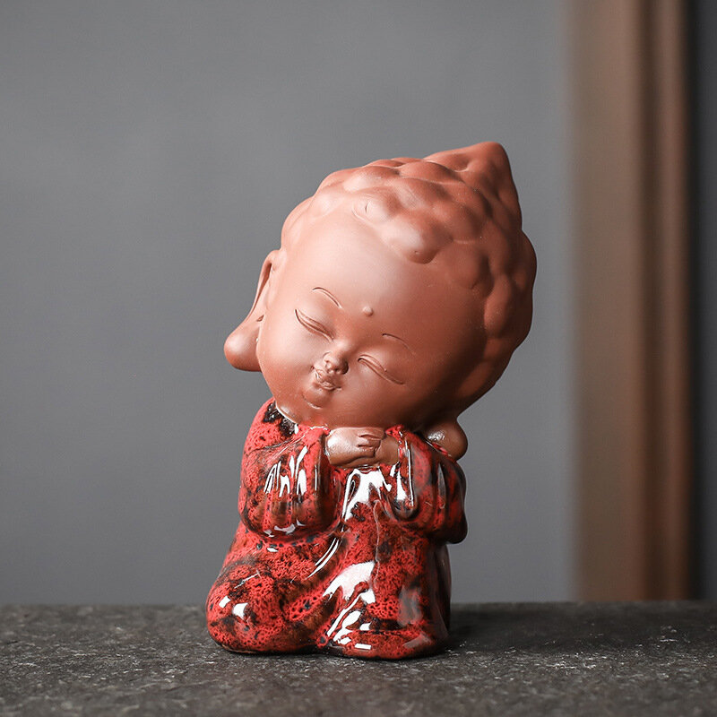 Yuxuan фиолетовый песок чай украшения для домашних животных маленькие статуи Будды Татхагата милый маленький Сэмми