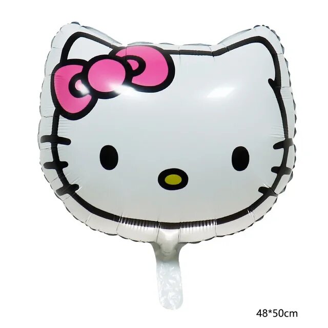 Набор воздушных шаров Hello Kitty в форме цифр, милые фольгированные шары с мультяшной кошечкой, идеально подходят для украшения дня рождения девочки и для детского праздника.