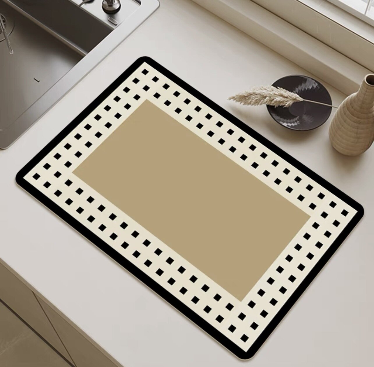 Технологичный кожаный дренажный коврик для кухонной столешницы, впитывающий воду, маслостойкий, водонепроницаемый, грязеотталкивающий, для смесителя, раковины, обеденного стола