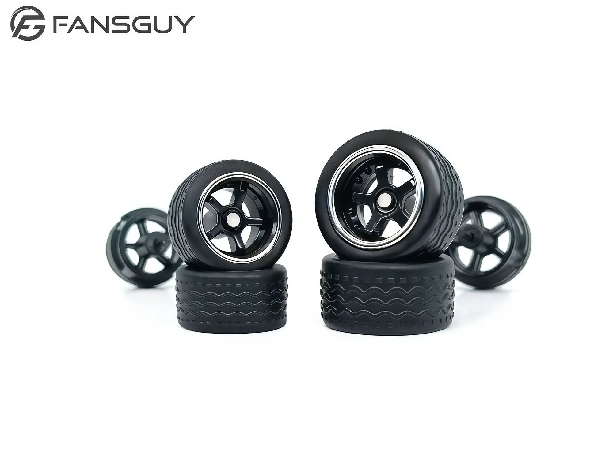 Колеса FANSGUY BSC-SRN для масштабных моделей 1/64 BSC-NB Silver Edge 1