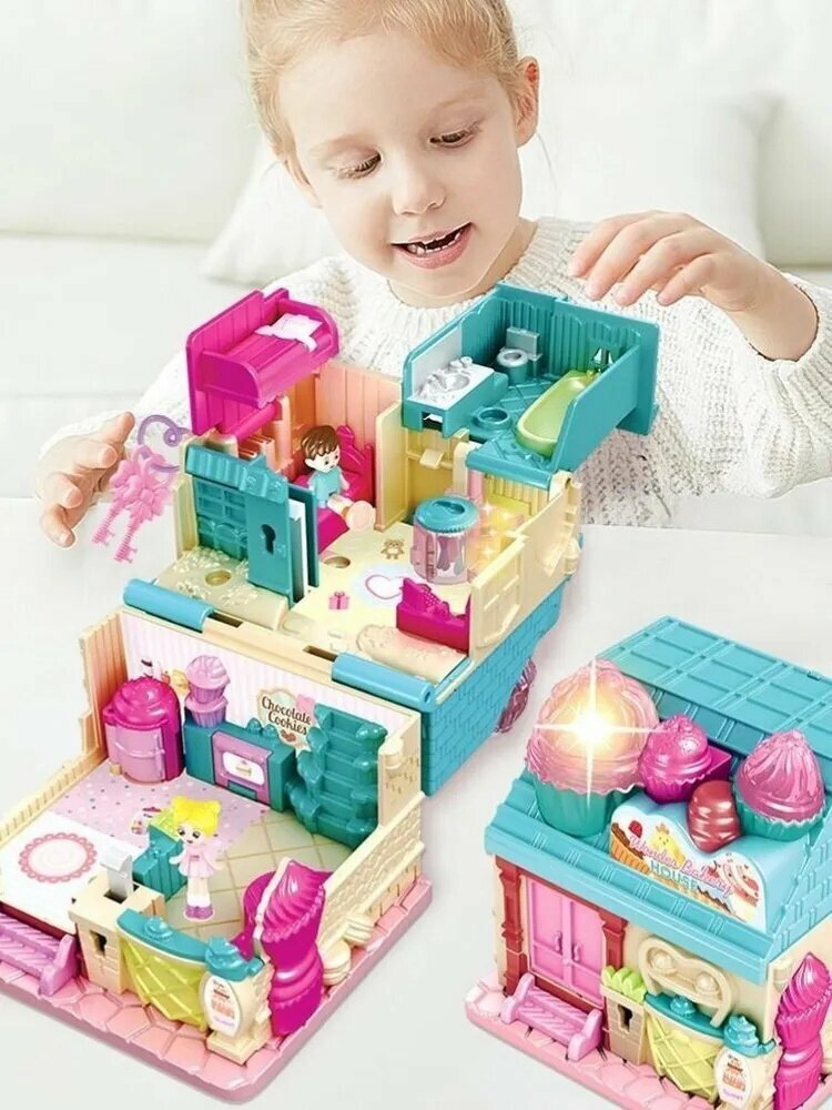 Игрушечный дом, маленький дом, домашняя игра.