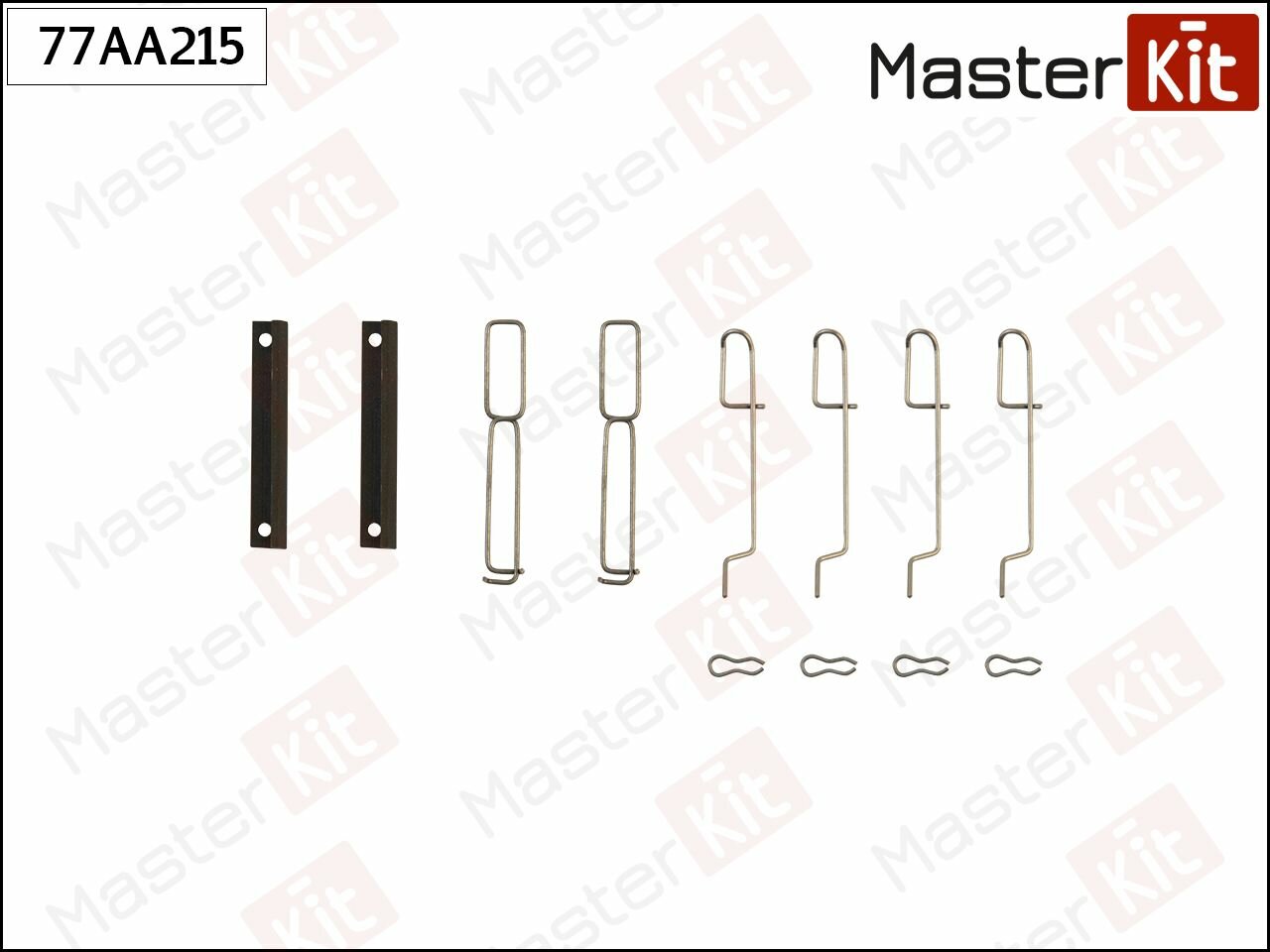Комплект установочный тормозных колодок Renault Twingo IC06 93-12 MasterKit 77AA215