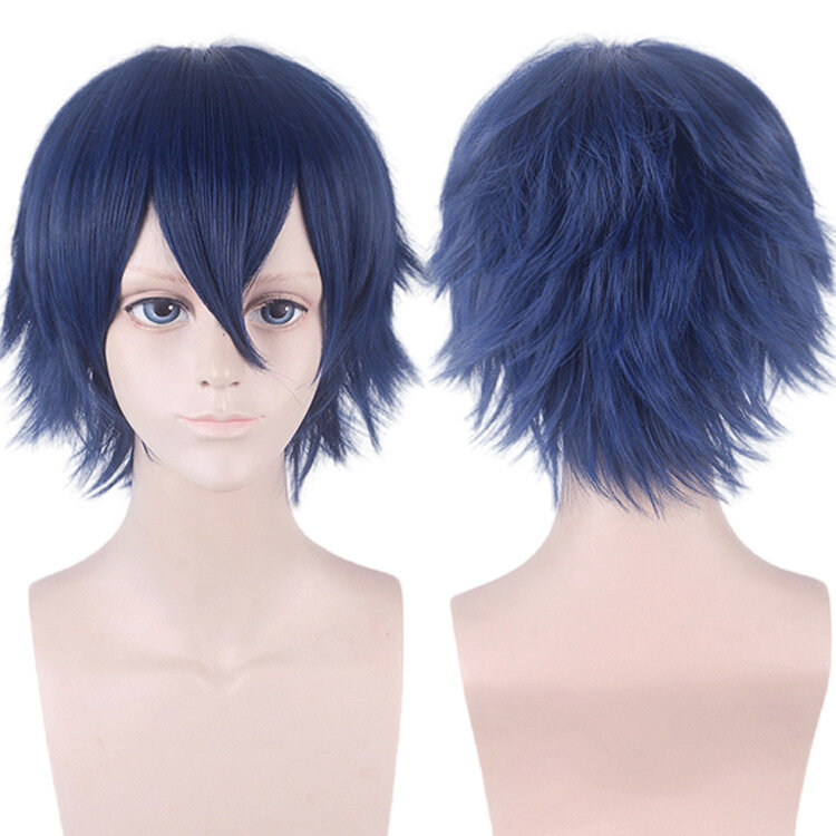 2026 Мастер Шенгда Косплей Парик Молодежный Обратный Кудрявый Короткий Волос Цветной Универсальный Мужской Парик Косплей Аниме Парик