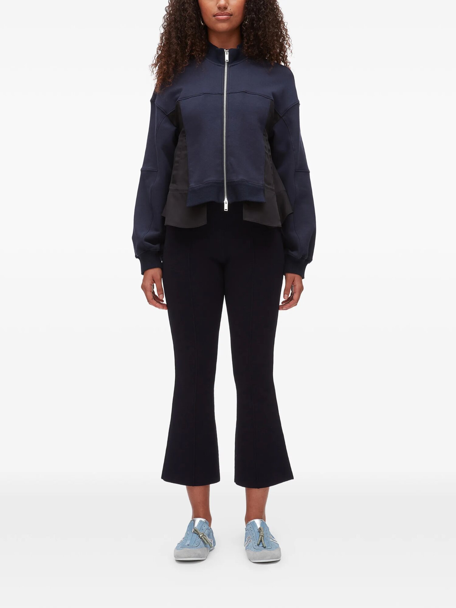 Куртка 3.1 Phillip Lim Panelled zip-up jacket, размер S, blue — фото 1