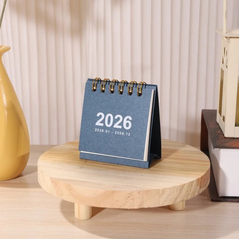 Мини настольный календарь 2026 Blue-English