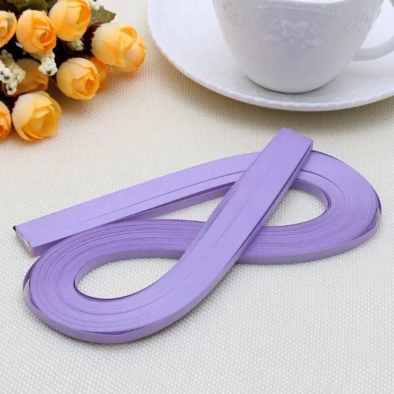 (1 упаковка) 120 полосок одноцветной бумаги 5 мм-светло-фиолетовые