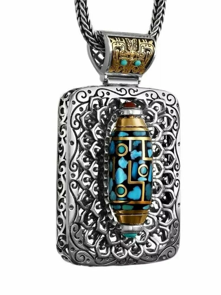 Амулет Дзи Привлекающий Изобилие Серебро 925/ защиты от негатива , оберег, талисман