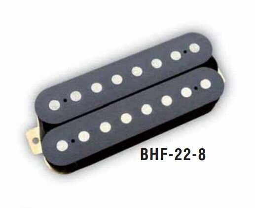 BHF-22-8-P-BK-B Звукосниматель магнитный для 8-струнной гитары, хамбакер, бриджевый, черный, Belcat