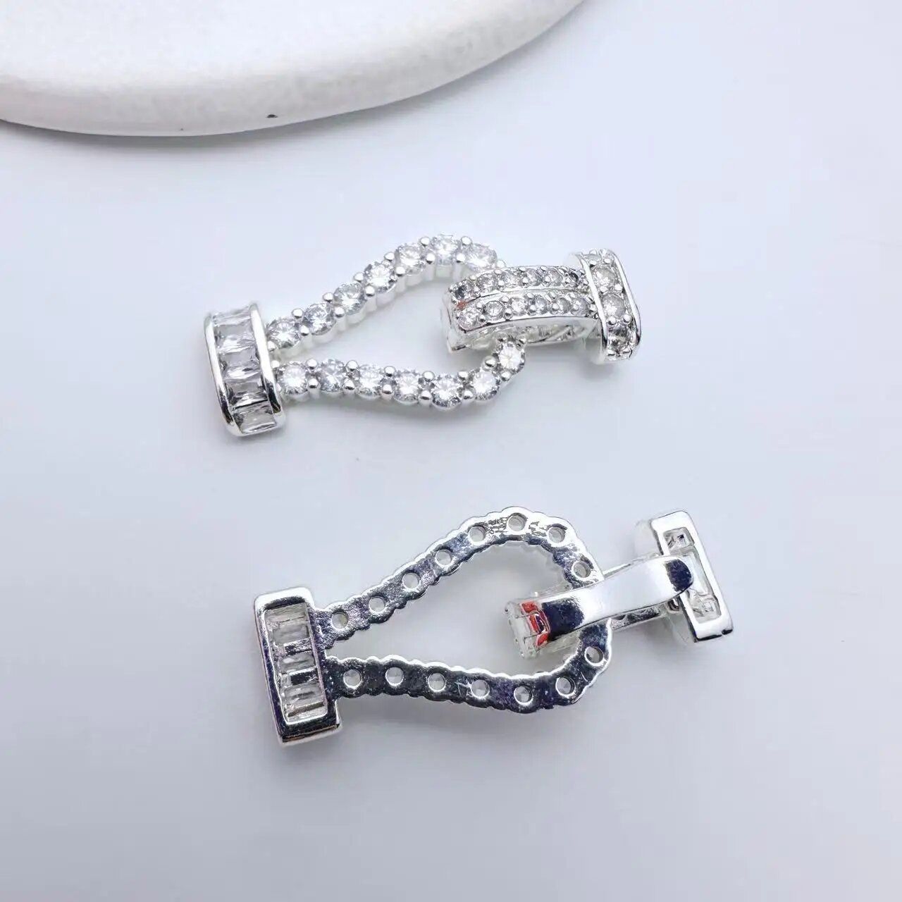 Замок-защелка для украшений, серебряный, YWXS-896-silver