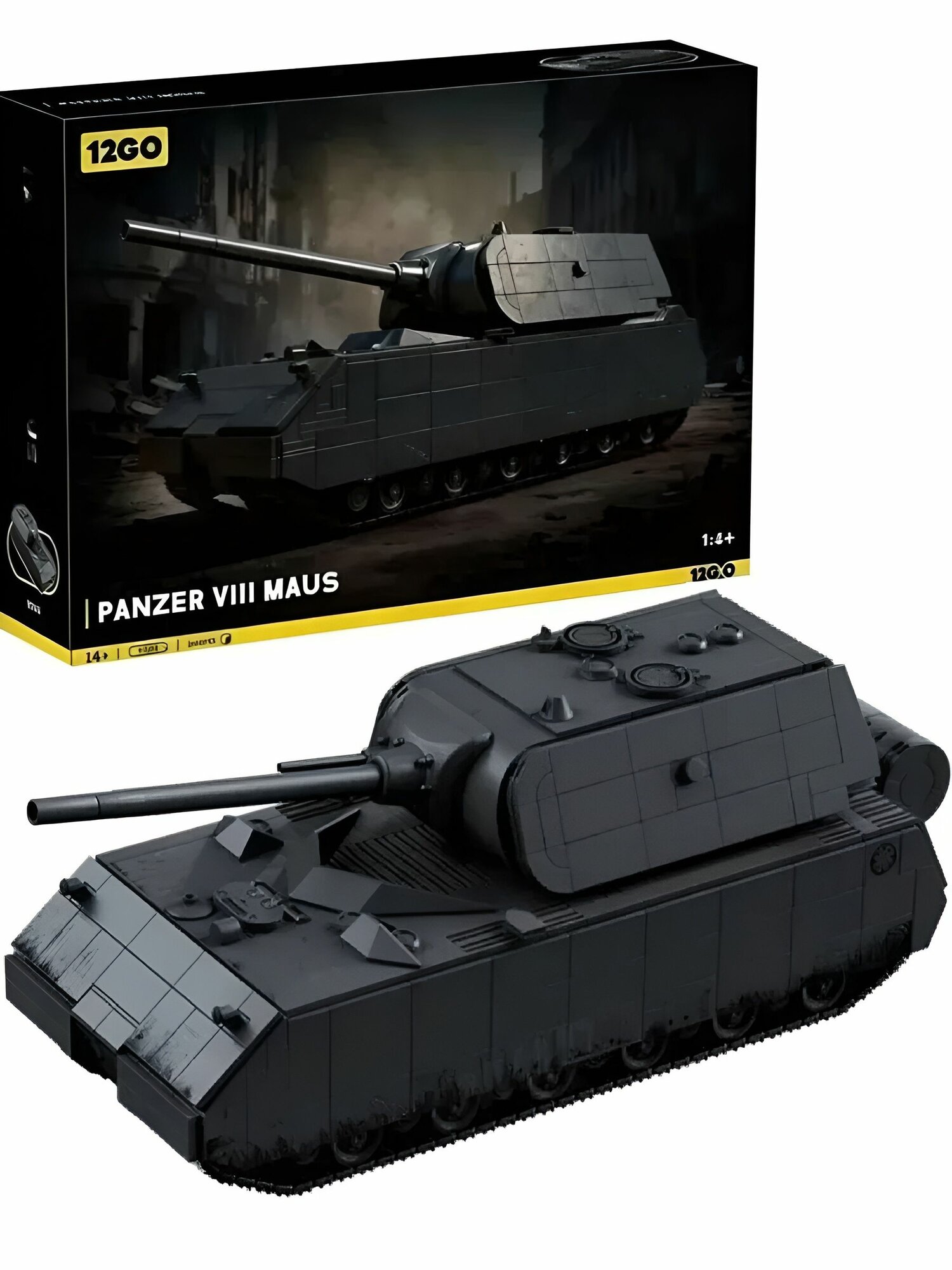 Конструктор Сверхтяжелый танк Panzer VIII Maus 2416 деталей / 97036