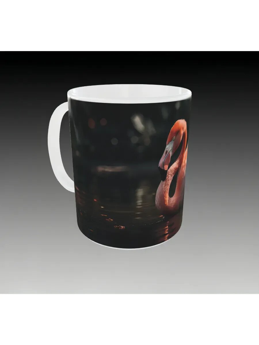 Кружка с принтом Фламинго