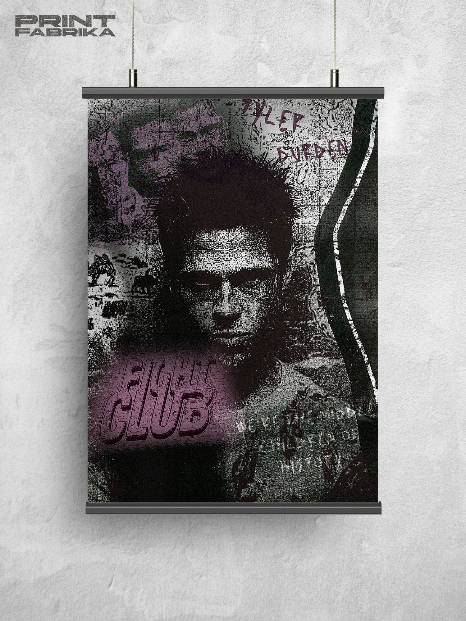 Постер интерьерный "Fight Club" - 30х42 см - А3