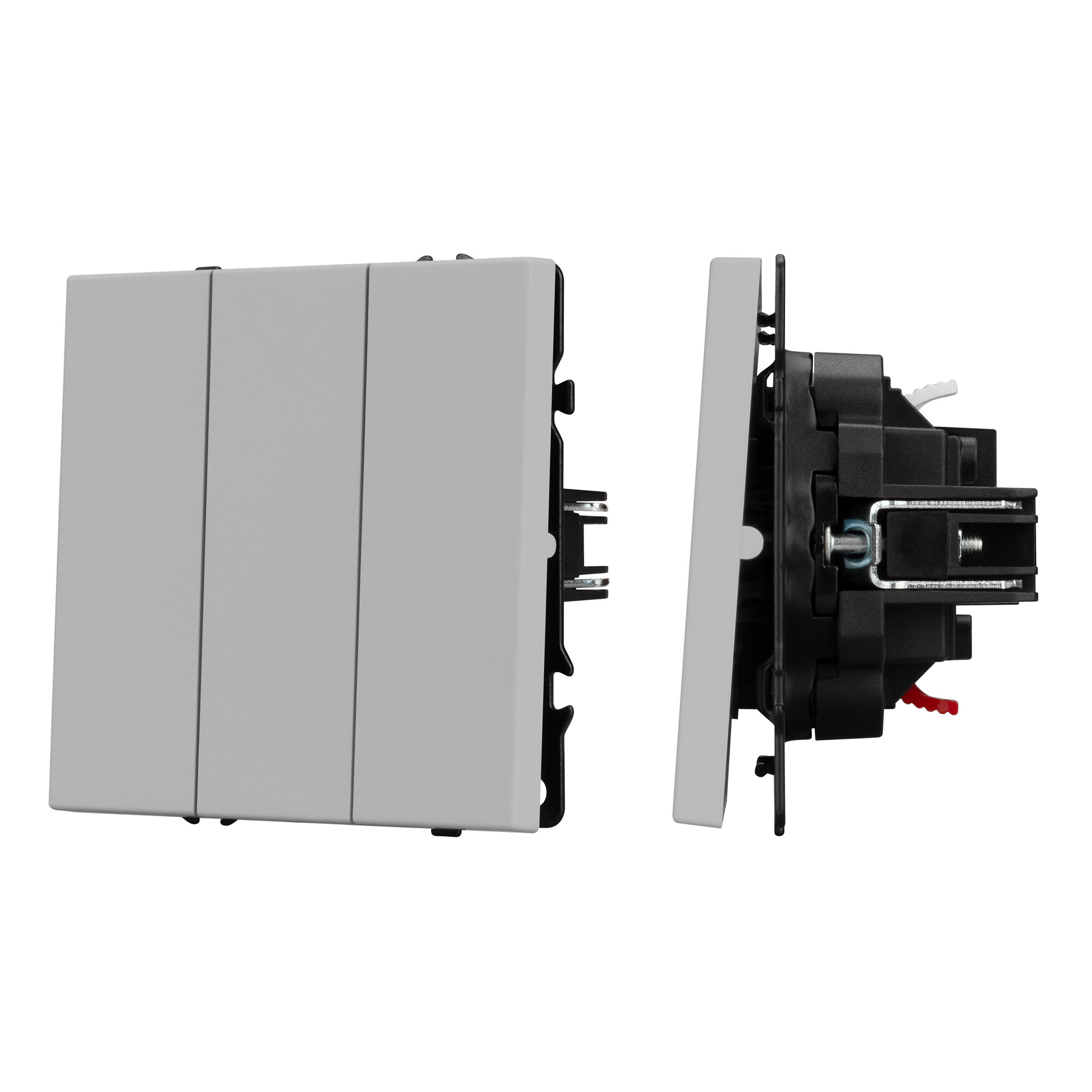 ARL NOBE Выключатель 3 кл софт-тач никель SWT-MK03-SFPL-IS (250V, 10A) (Arlight, -) 061800(1)