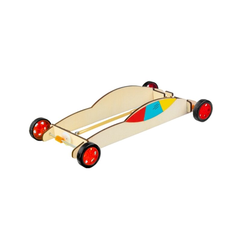 Модель Автомобиля с Приводом от Резиновой Ленты, Научно-Образовательная Игрушка, Автомобиль с Приводом от Резиновой Ленты, Игрушка для Практической Сборки для Детей Подростков