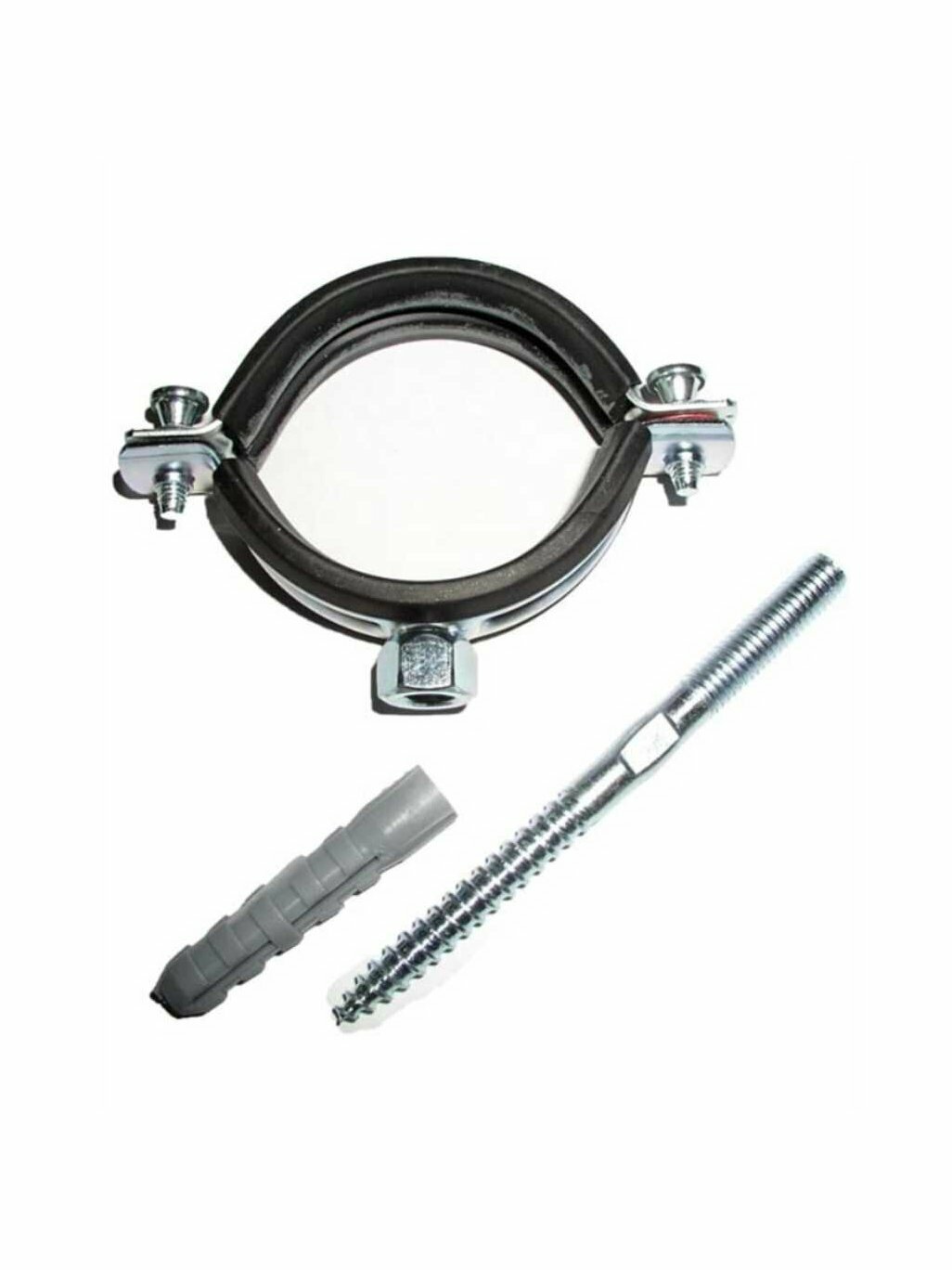 Хомут для трубы MasterProf 3/8" сталь оцинкованный с резинкой