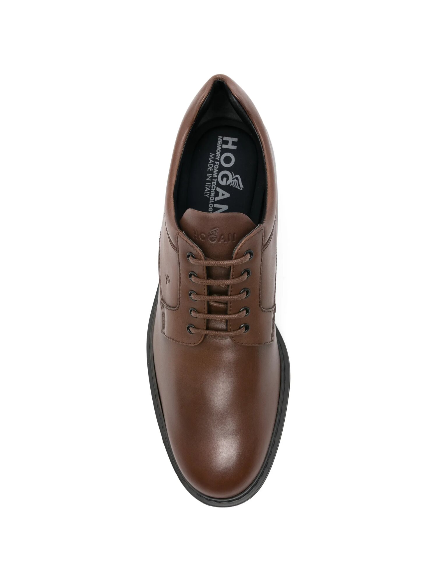 Туфли Hogan Logo-embossed leather derby shoes, размер 7,5 UK — фото 1