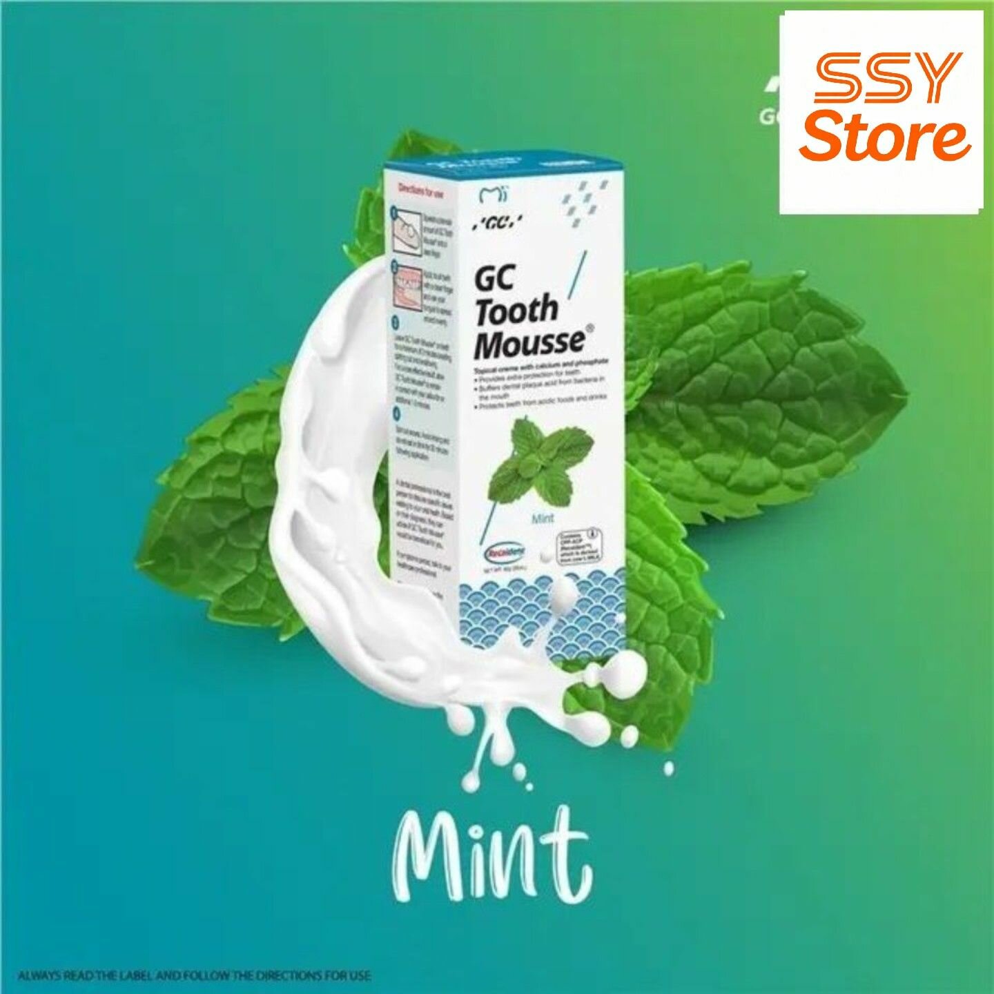 Эксклюзивный премиум гель GC Tooth Mousse для реминерализации эмали с мятным вкусом, 40 грамм