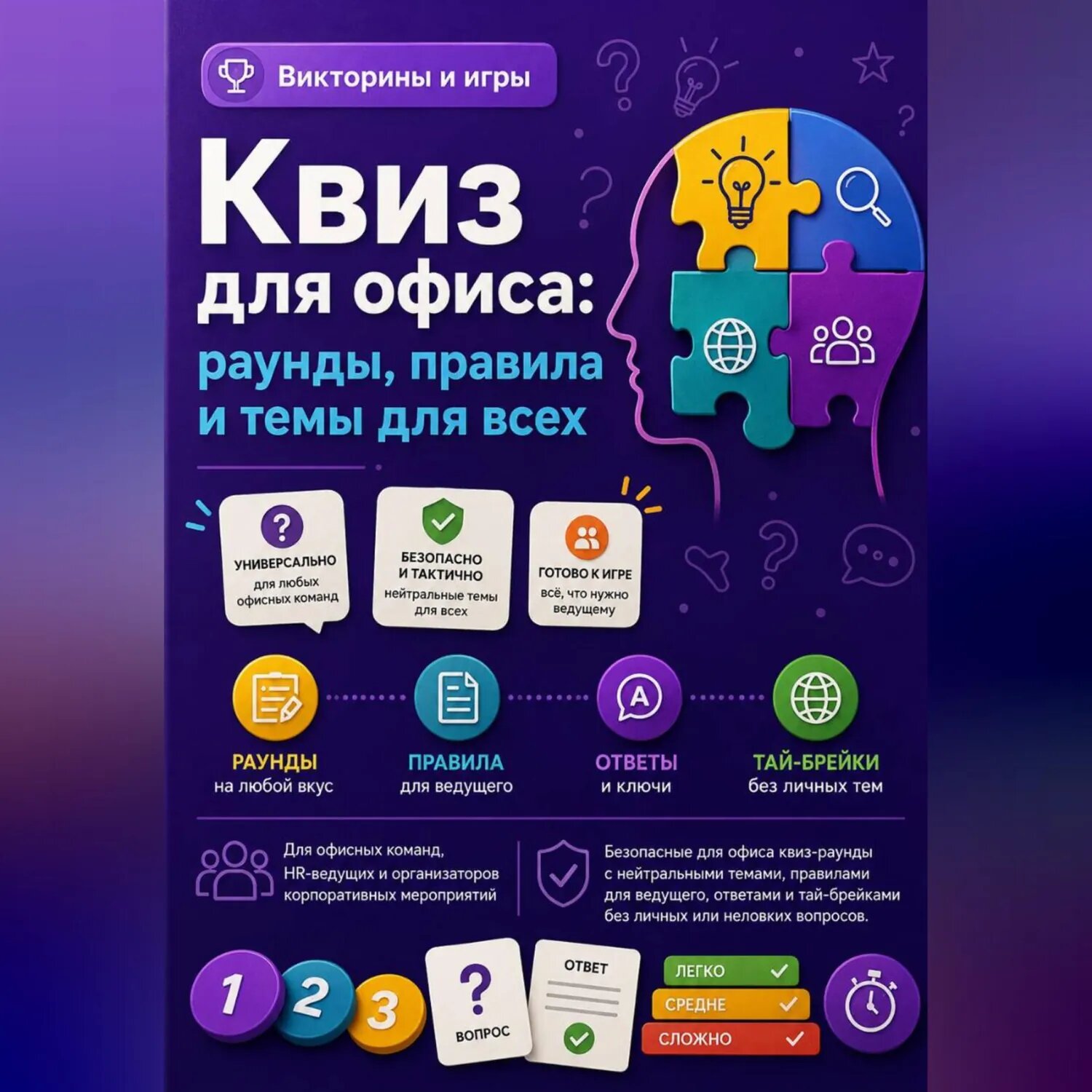 Квиз для офиса: раунды, правила и темы для всех [Аудиокнига]