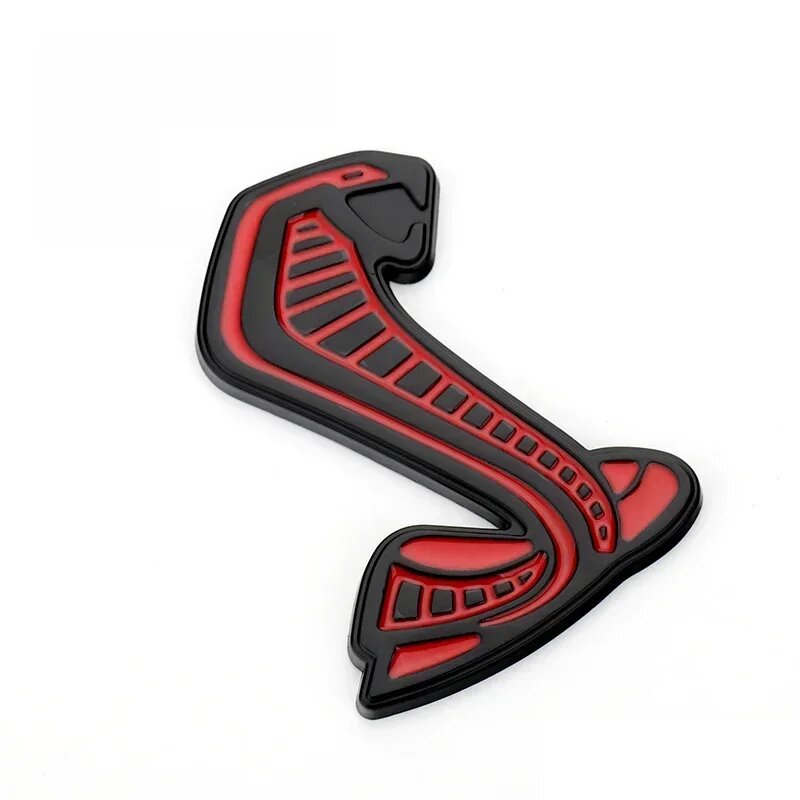 Металлическая эмблема на переднюю решетку автомобиля для Ford Shelby GT500 Mustang Sticker-Red-Left