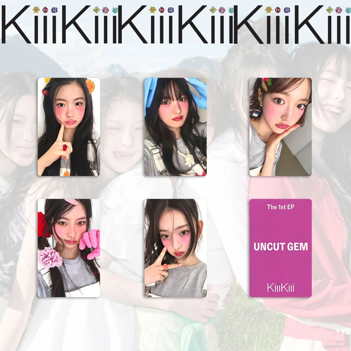 Фотокарты Kpop KiiiKiii UNCUT GEM 1st EP AM
