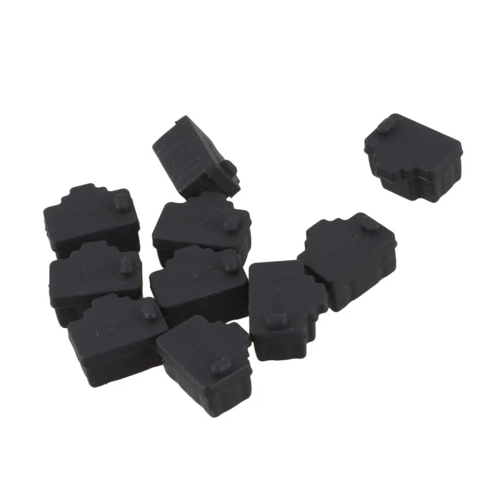 Порт концентратора Ethernet RJ45 Защитная заглушка с защитой от пыли 10 шт. Черный