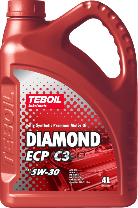 Teboil Масло моторное TEBOIL DIAMOND ECP C3 SAE 5W-30 канистра п/э 4л TEBOIL Diamond ECP C3 5W-30