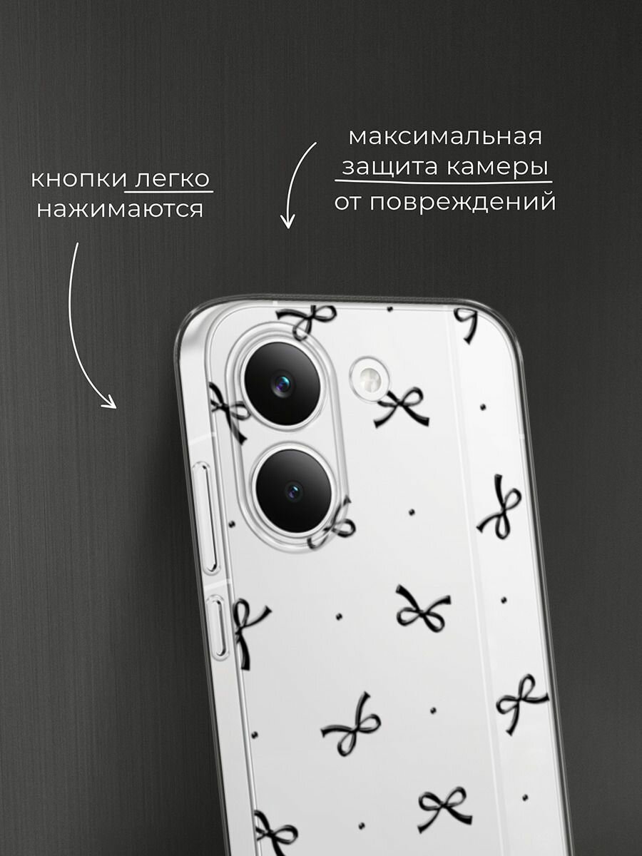 Силиконовый чехол на Poco X8 Pro / Поко X8 Про с принтом Бантики и точки — фото 1