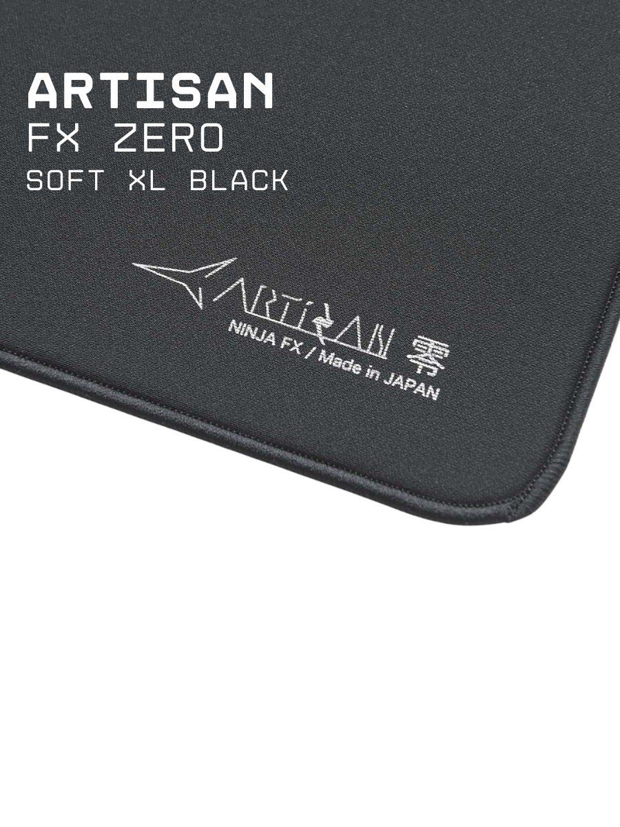 ARTISAN FX ZERO, SOFT, BLACK, размер: XL 490x420x4 мм, контрольный коврик для мыши, оригинал Япония