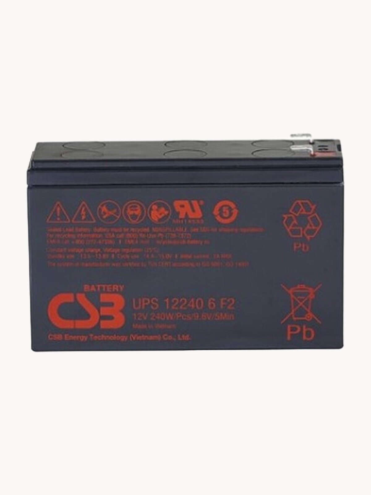 Аккумулятор Csb UPS122406 F2 (12В, 5Ач)