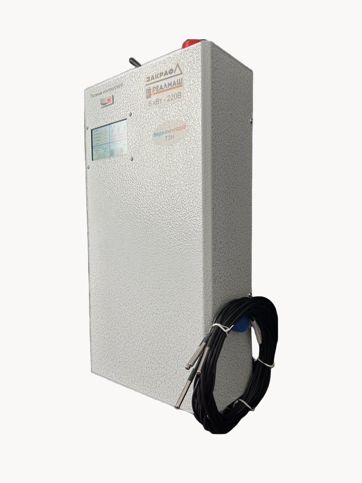 Электрический котёл «ЗакРаф E2» (6 кВт) с автоматикой, Wi-Fi и сенсорным экраном