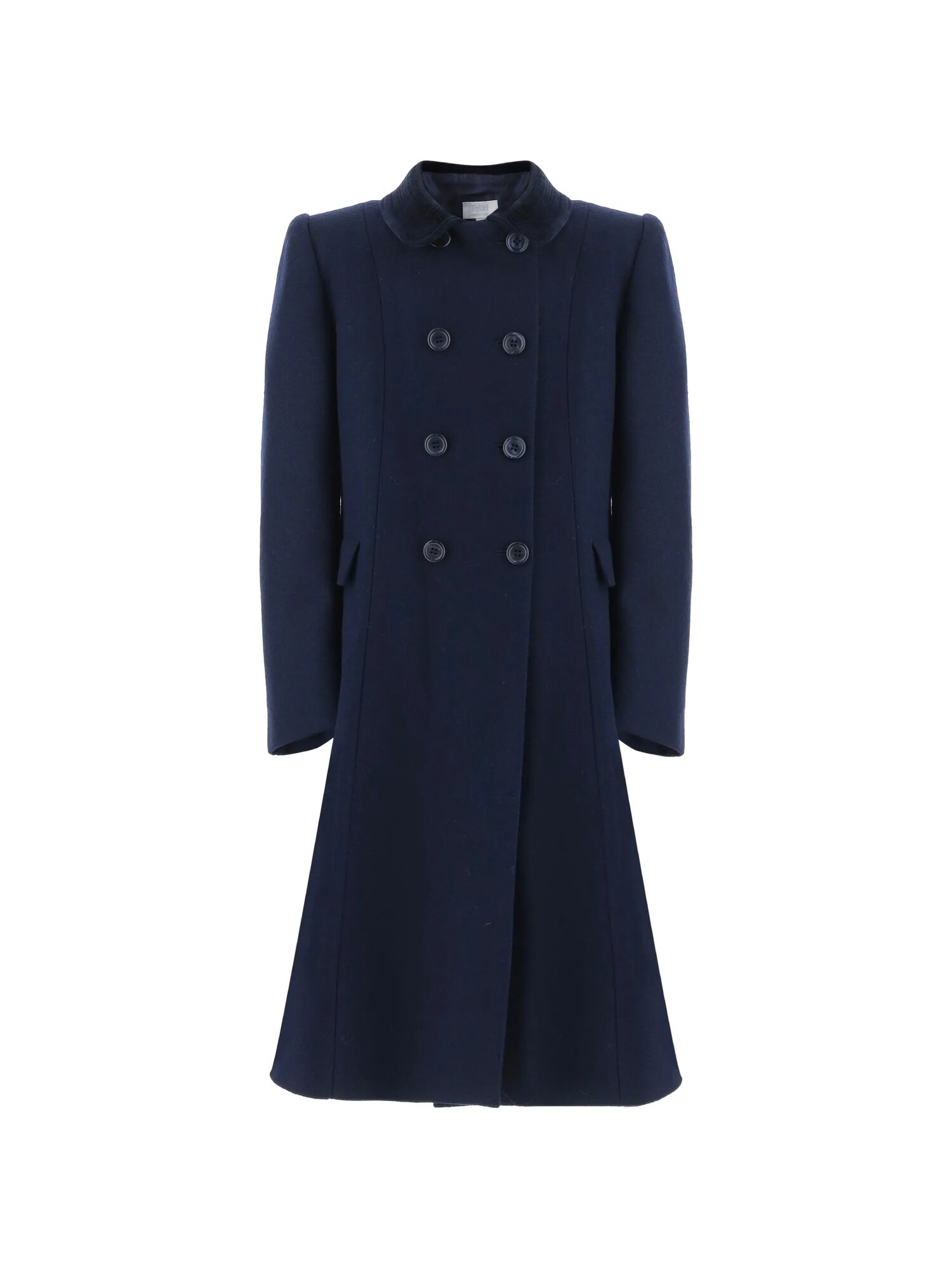 Пальто Velvet-collar double-breasted coat