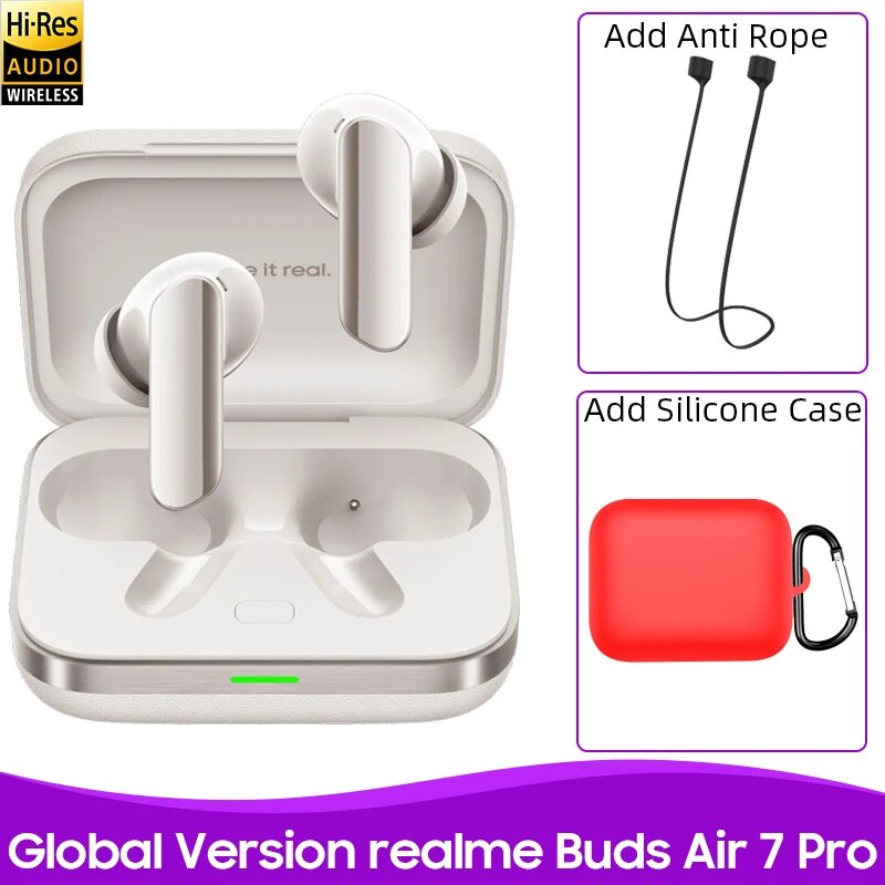 Realme Buds Air 7 Pro Беспроводные наушники с шумоподавлением GloryBeigenRedCase