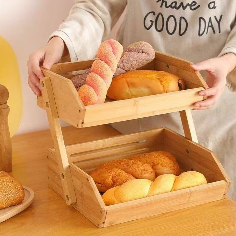 Бамбуковый стеллаж для хранения вещей-Многофункциональная полка для дома и офиса