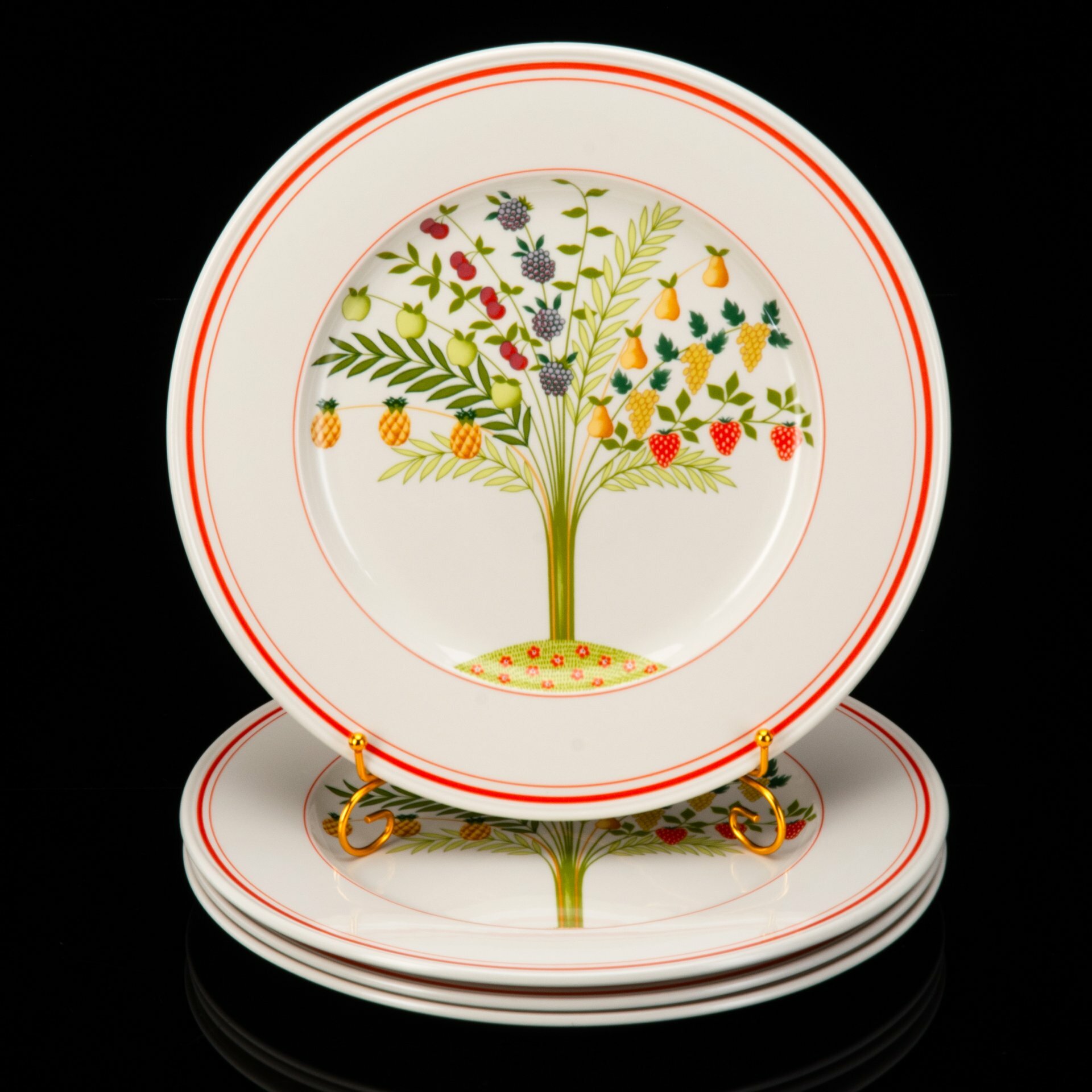 Набор больших сервировочных тарелок на 4 персоны, коллекция Bon Appetit, фарфор, vitro