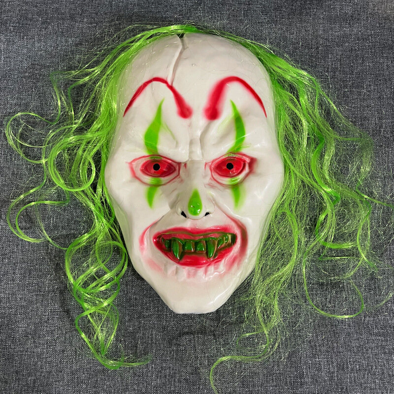 Маска клоуна, для Хэллоуина, изогнутые брови, с волосками, вампирский красный цвет